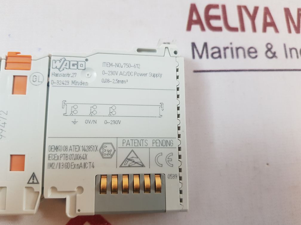 Wago 750-612 0-230V Ac/Dc Power Supply – Aeliya Marine