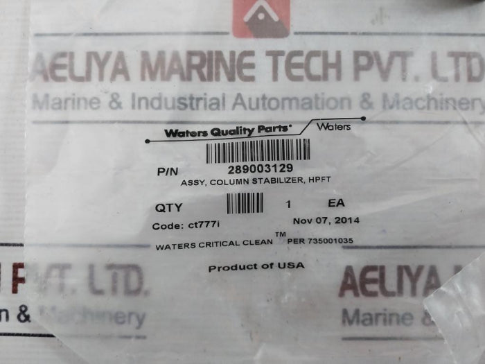Waters 289003129 Stabilizer Column Assy – Aeliya Marine