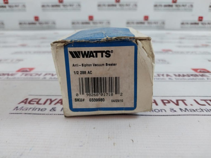 Watts 59-49-sa Anti-siphon Vacuum Breaker 125 Psi 180°F Series 288A ...