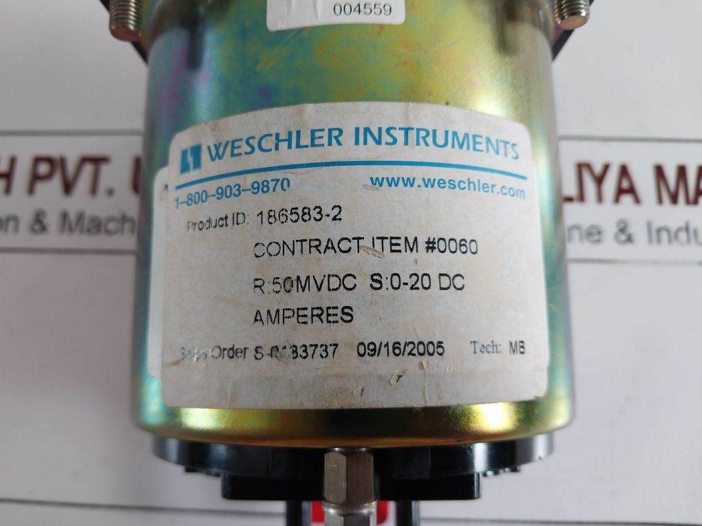 Weschler Instruments 186583-2 Ammeter – Aeliya Marine Tech Pvt. Ltd.