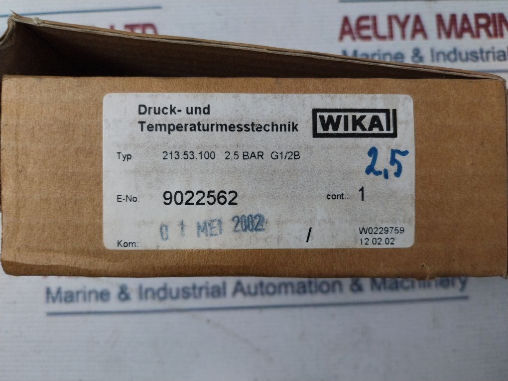 Wika 213.53.100 2,5 Bar G1/2B Pressure Gauge Manometer – Aeliya Marine