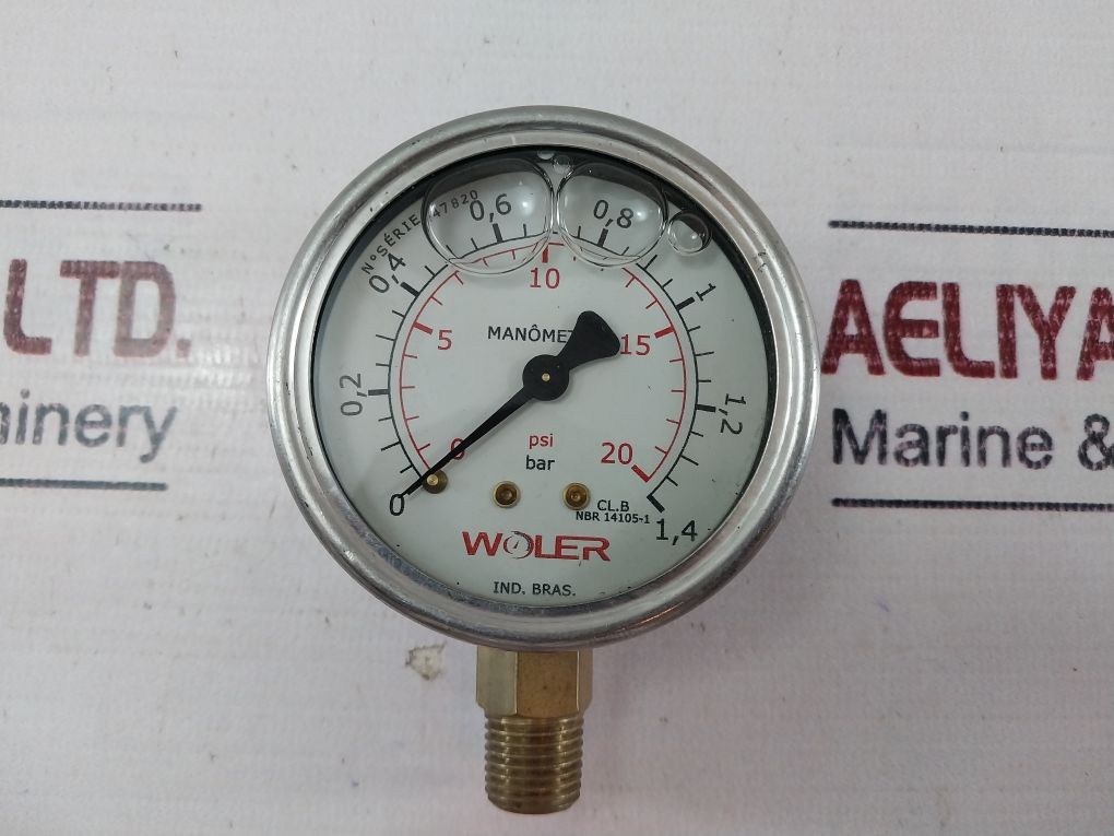 Woler Nbr 14105-1 Cl.B Pressure Gauge 0-20 Psi – Aeliya Marine